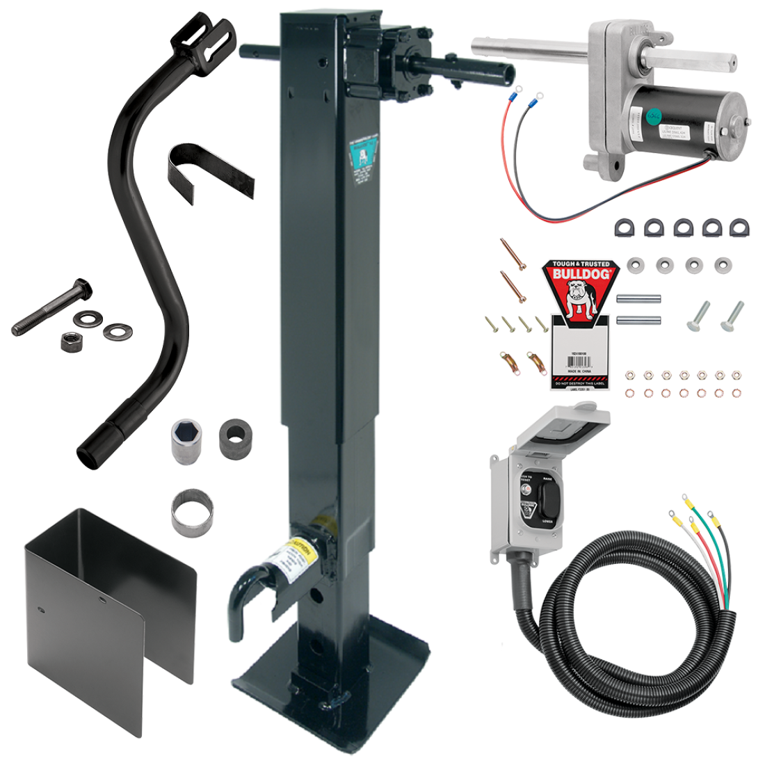 Bulldog Two Speed 12K Trailer Jack Planetary Gearbox Spring Return Drop ...