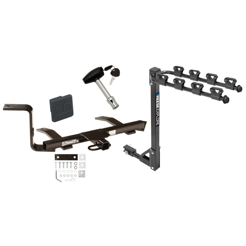 Trailer Tow Hitch w/ 4 Bike Rack For 99-09 Volkswagen Jetta ...