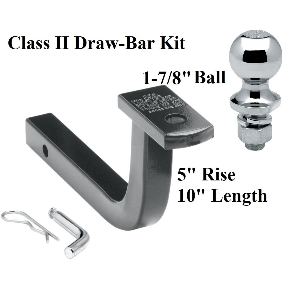 Class 2 Drawbar kit w/ 1-7/8" Trailer Hitch Ball 5"
