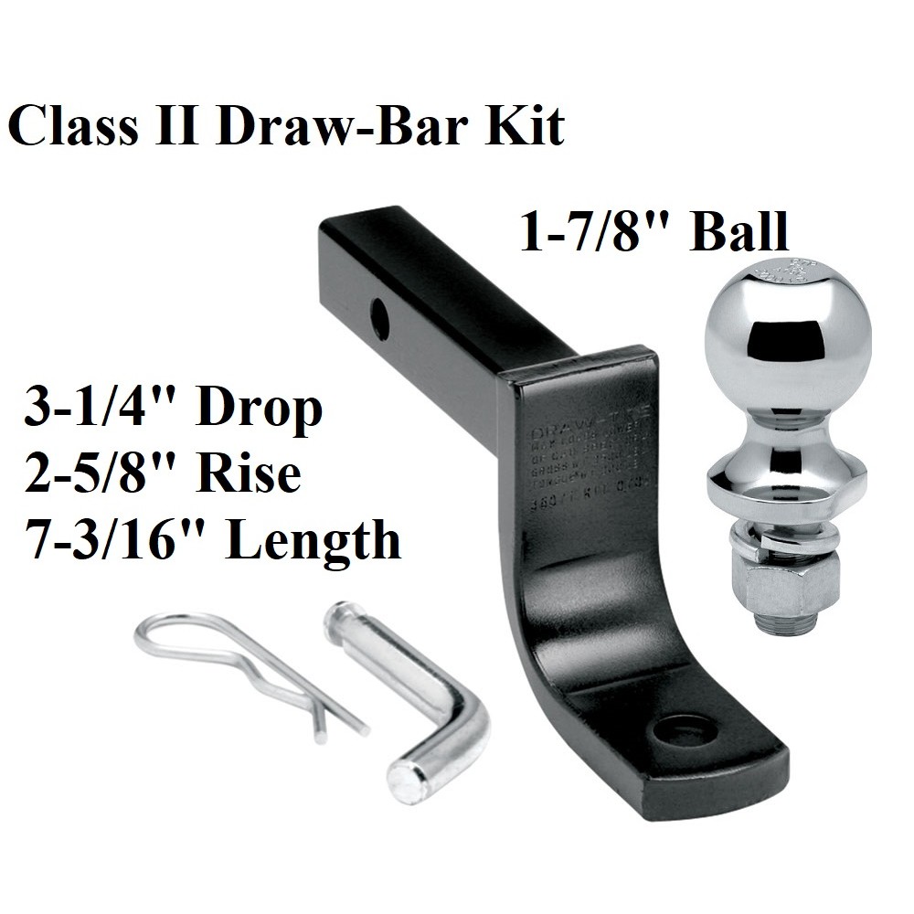 Class 2 Drawbar kit w/ 1-7/8" Trailer Hitch Ball 2-5/8"