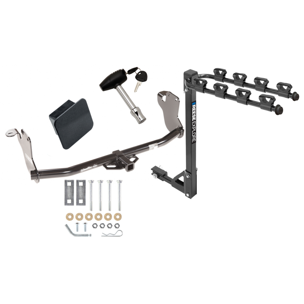 Trailer Tow Hitch w/ 4 Bike Rack For 11-21 Mitsubishi Outlander ...