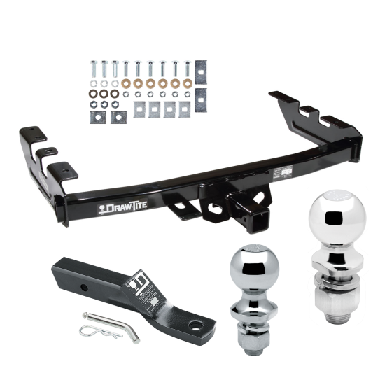 Trailer Tow Hitch For 99 07 Chevy Silverado GMC Sierra 1500 2500 Receiver w 1 7 8 and 2 Ball TrailerJacks