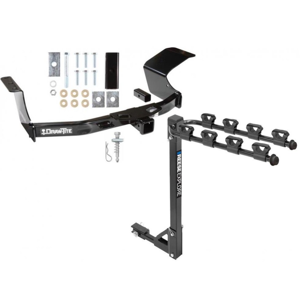 Trailer Tow Hitch w/ 4 Bike Rack For 07-13 Mitsubishi Outlander ...