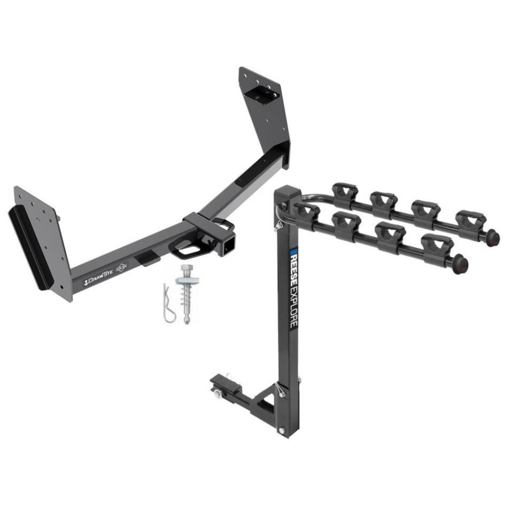 Trailer Tow Hitch w/ 4 Bike Rack For 15-21 Mitsubishi L200 ...