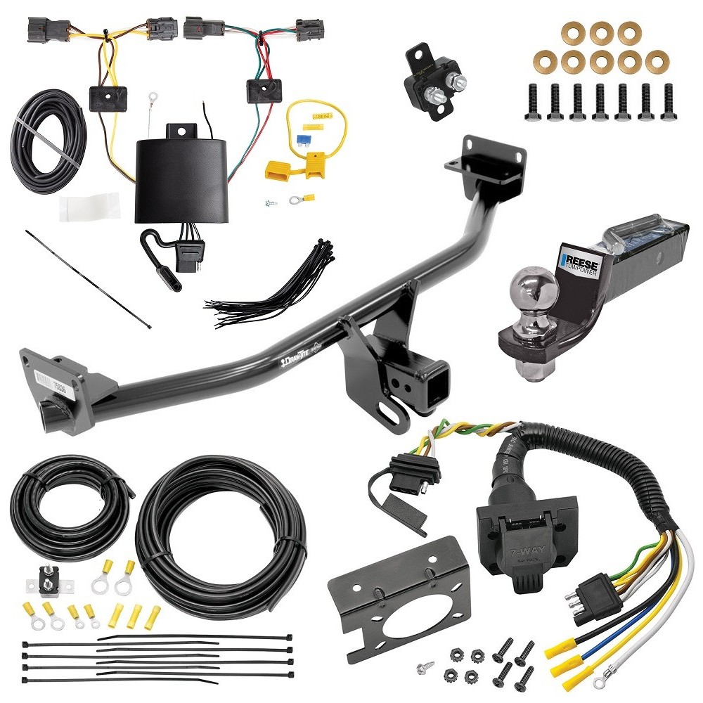 Trailer Hitch Tow Package w/ 7-Way RV Wiring For 19-21 Hyundai ...