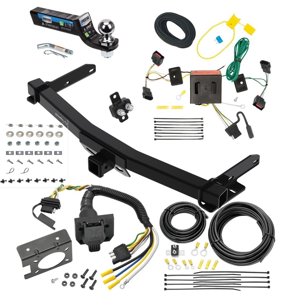 Class 4 7.5K Trailer Hitch Tow Package w/ 7-Way RV Wiring ...