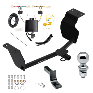 Trailer Hitch with Draw Bar Wiring Harness and 2 Chrome Ball for 2020 2024 Toyota Corolla