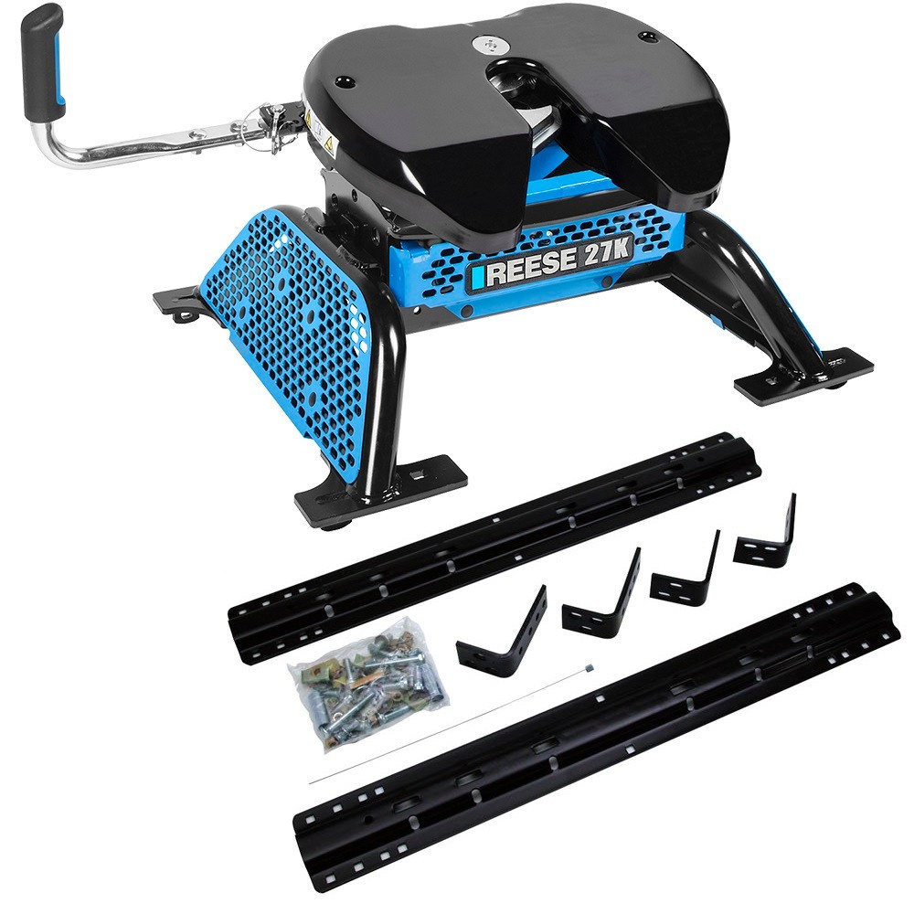 Reese M5 27K Talon Jaw Fifth Wheel Trailer Hitch W/ Rails For 11-22 RAM ...