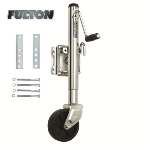 Fulton Fixed Mount Drop Leg Trailer Jack 5,000 lbs 28" Travel Bolt-On ...